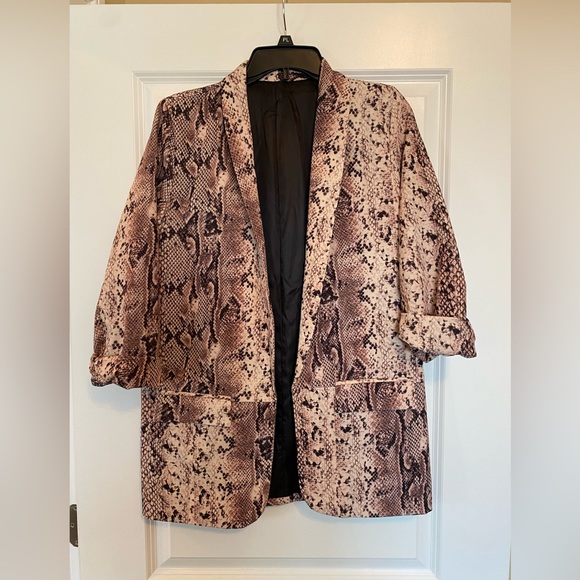 Jackets & Coats | Oversized Snake Print Blazer | Poshmark